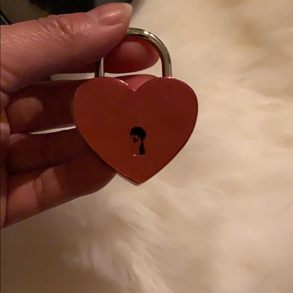 Saint Laurent | Accessories | Saint Laurent Heart Red Lock Key ...